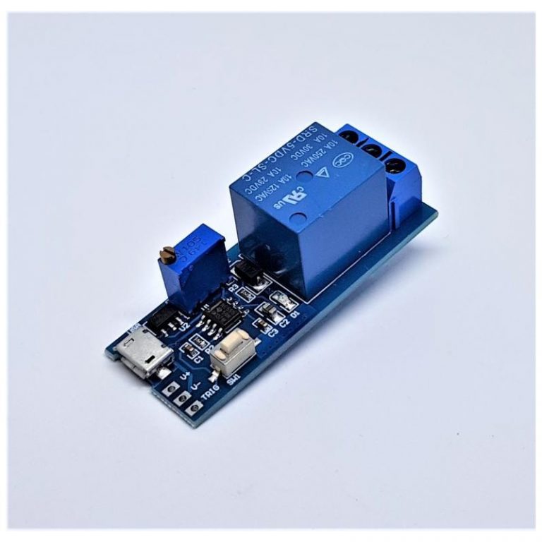 Módulo Relé Temporizador TRIGGER Micro USB 5V - Tech Sul Eletrônicos